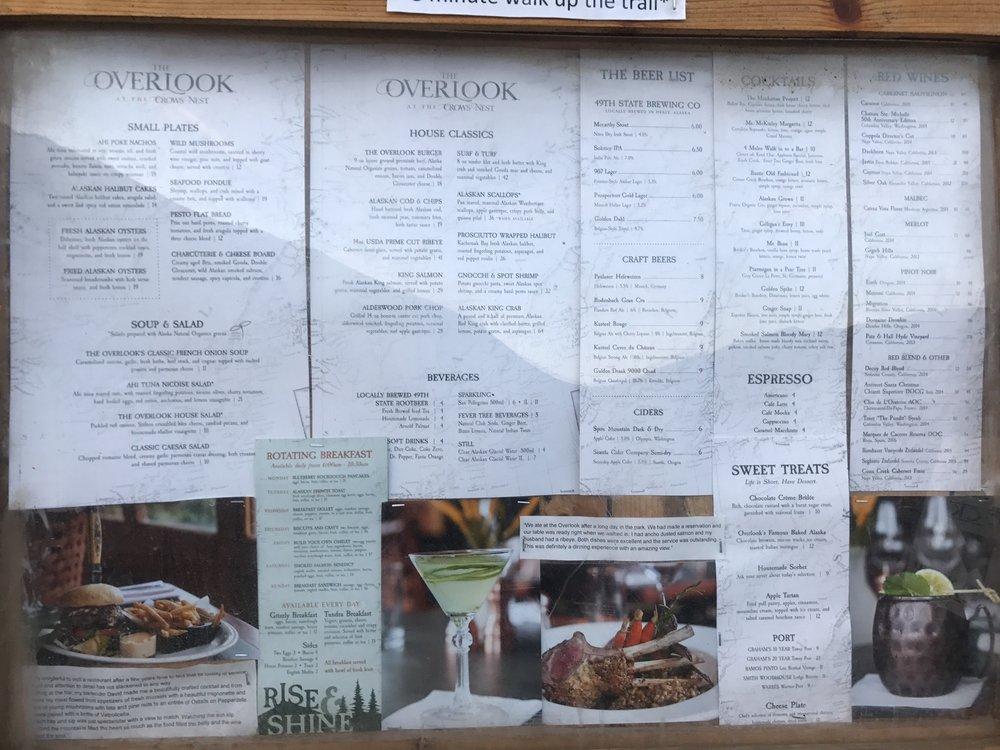 Menu at The Overlook pub & bar, McKinley Park