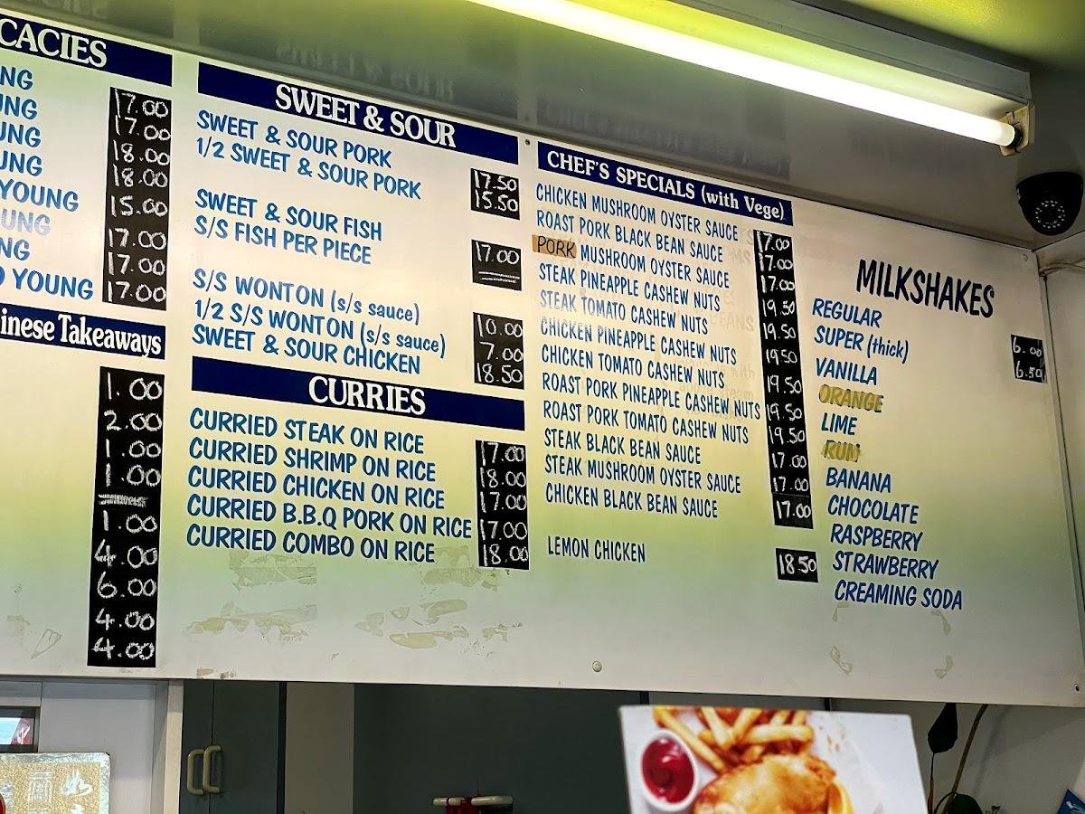 Menu at Tavern Takeaways fast food, Paraparaumu