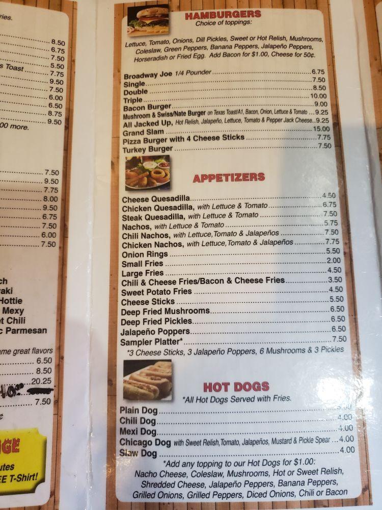 Menu at Uncle Mike's Bar & Grill, Parkersburg