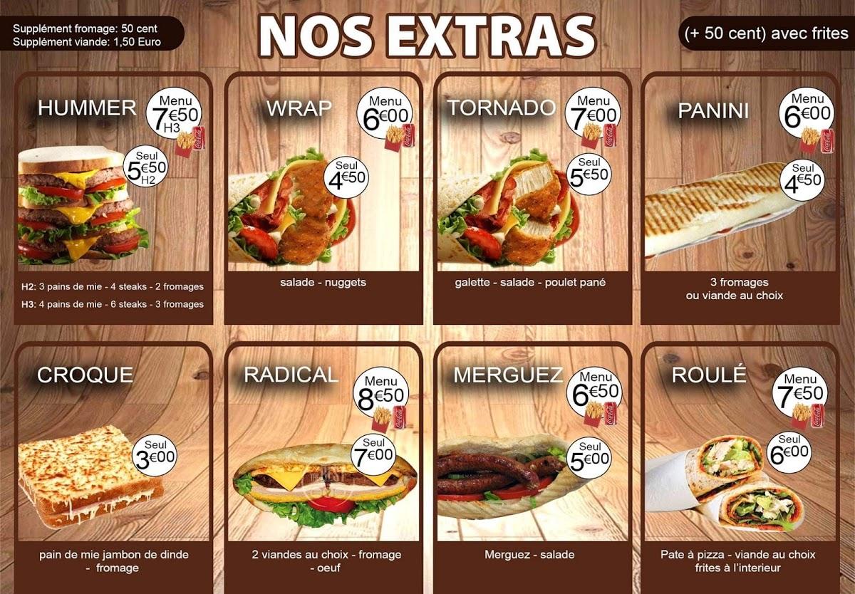 Menu au LE TACOS restaurant, Roanne