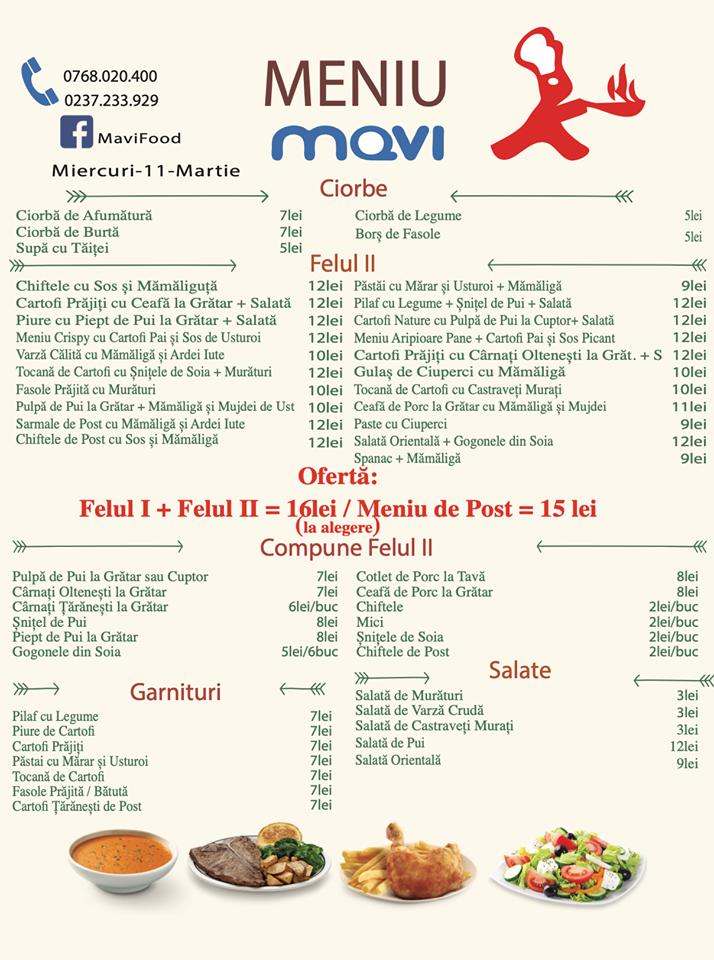 Menu at Mavi Food Focsani, Focșani