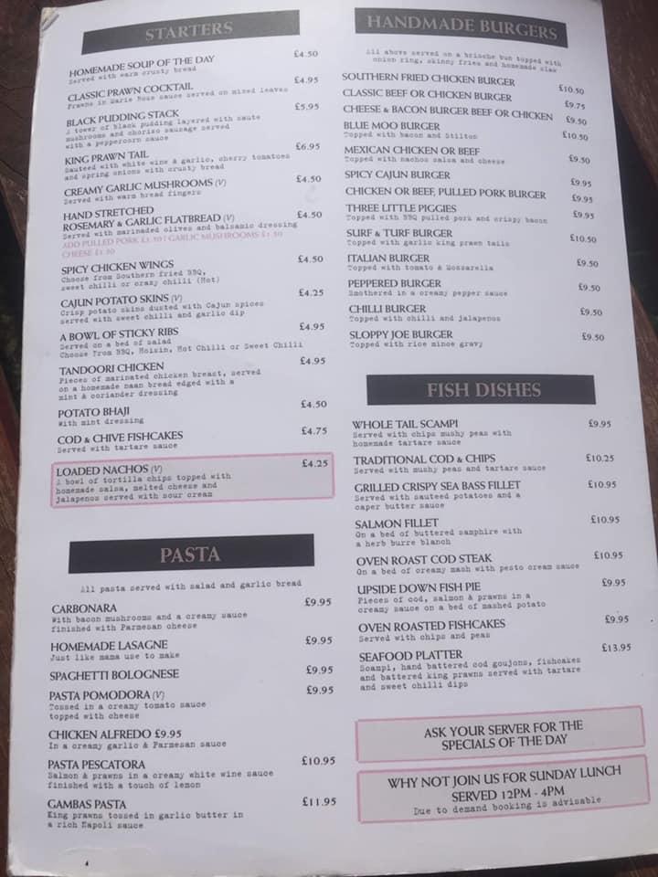 Menu at The Norton Tavern pub & bar, Stockton-on-Tees