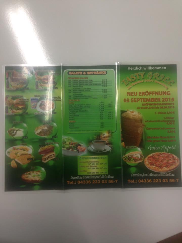 Menu at TASTY GRILL restaurant, Owschlag