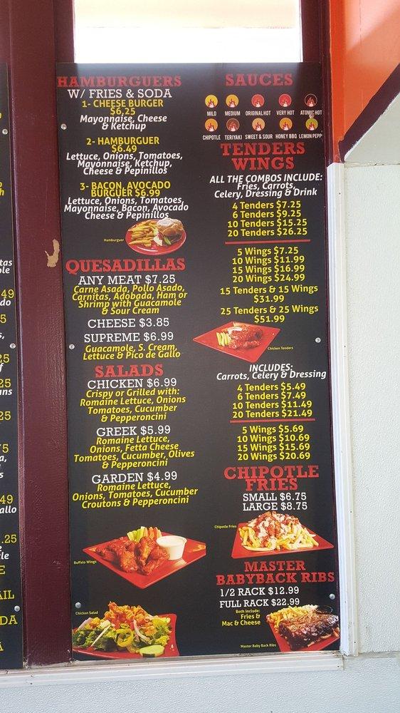 Menu at Wings Mix restaurant, Lakeside, Winter Gardens Blvd