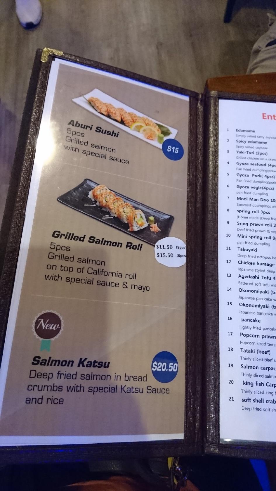 Menu at Caringbah Japanese Dining restaurant, Caringbah