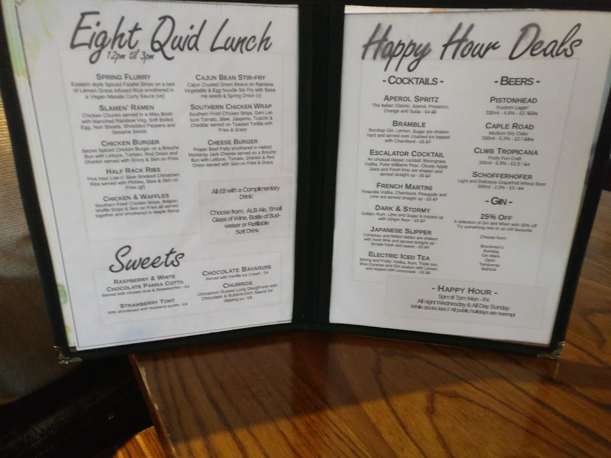 Menu at The Alb pub & bar, Shrewsbury