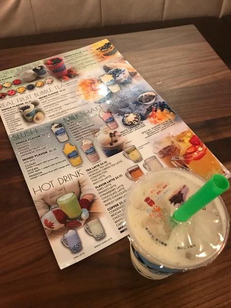 Menu at Dream Tea House restaurant, Edmonton, 104 Street NW
