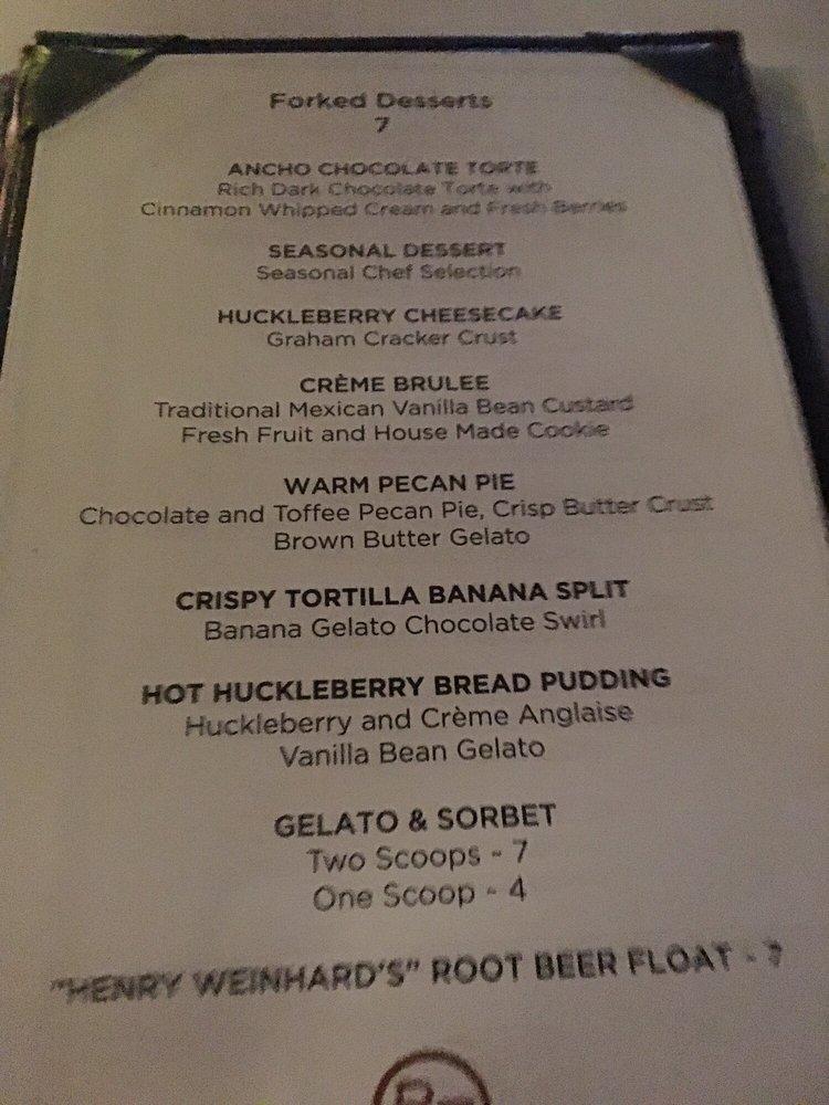 Menu at Roaring Fork pub & bar, Scottsdale
