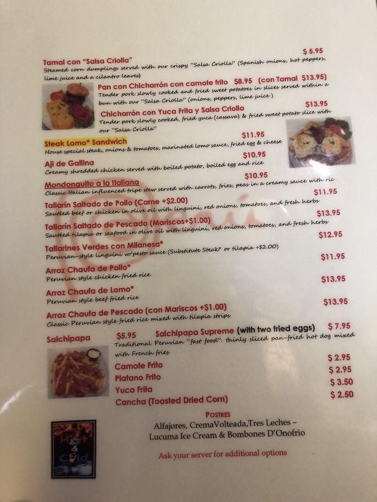 Menu at Hot & Cold restaurant, Springfield
