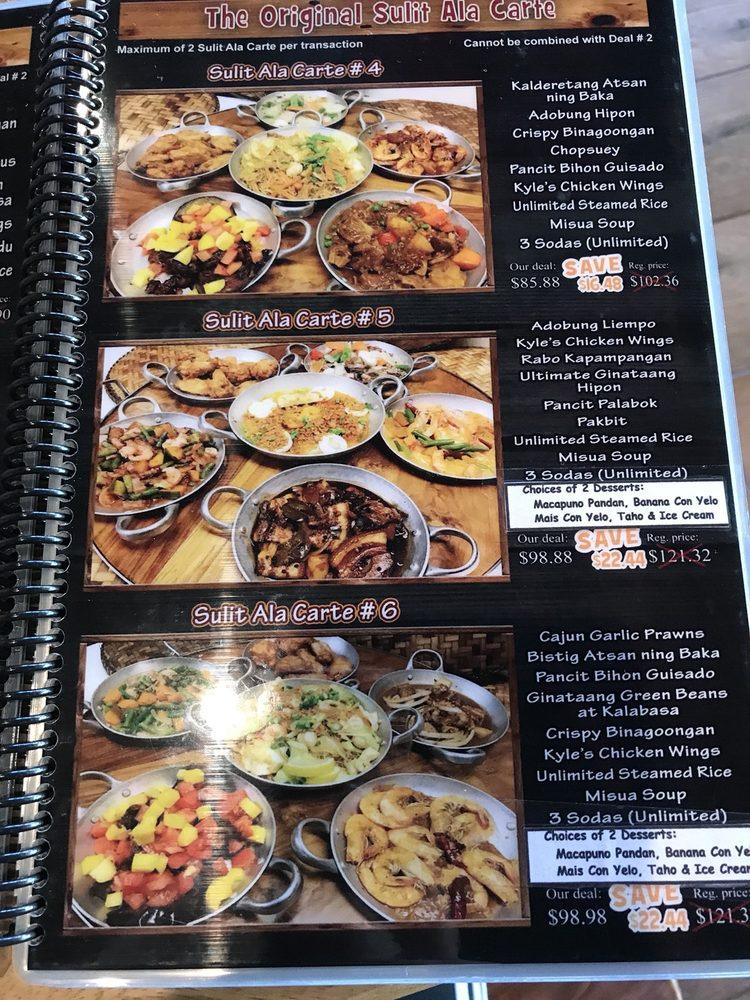 Menu at Isla Restaurant, San Bruno