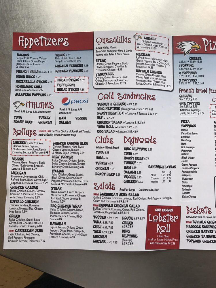 Menu at Korner Store pizzeria, Oakland, 45 Oak St