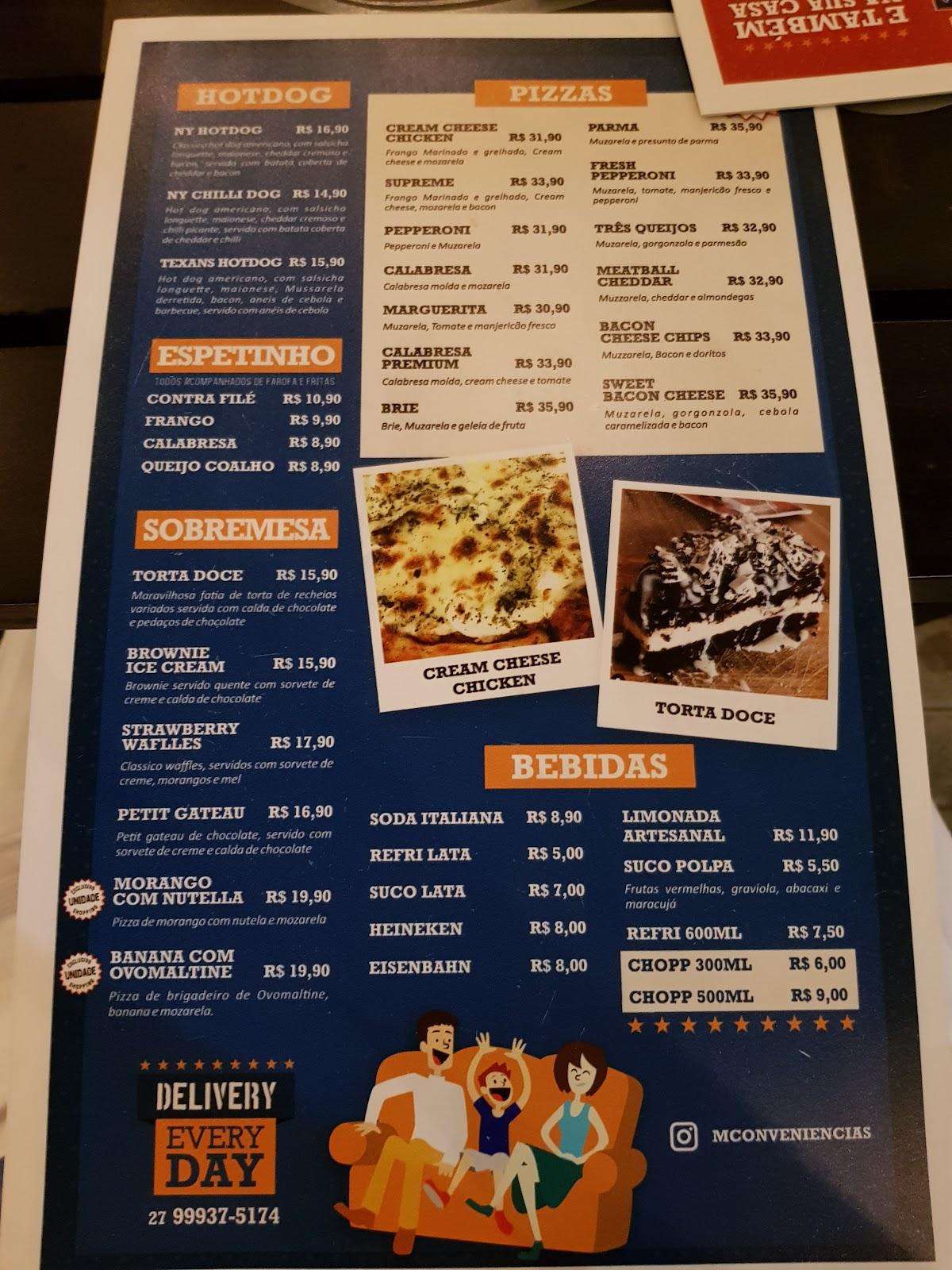 Menu at M Burger & Pizza - Praia do Morro restaurant, Guarapari