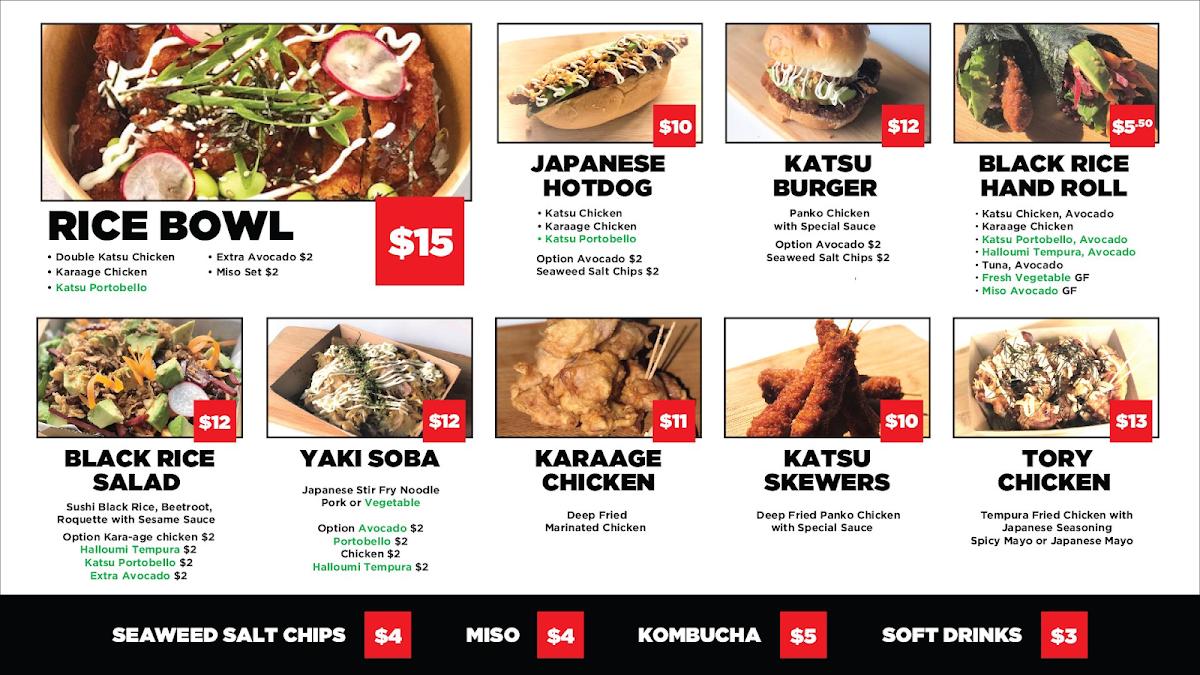 Menu at OKI FOOD Japanese takeaway & catering restaurant, Nerang