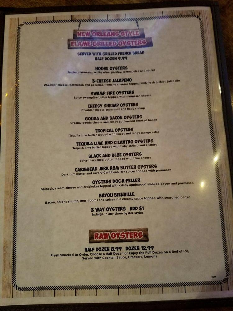 Menu at Doc's Oyster Bar, Valparaiso