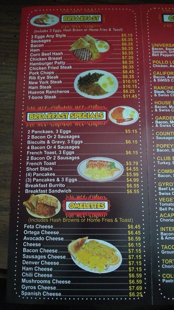 Menu at Fabulous Grill On the Main restaurant, Gardena