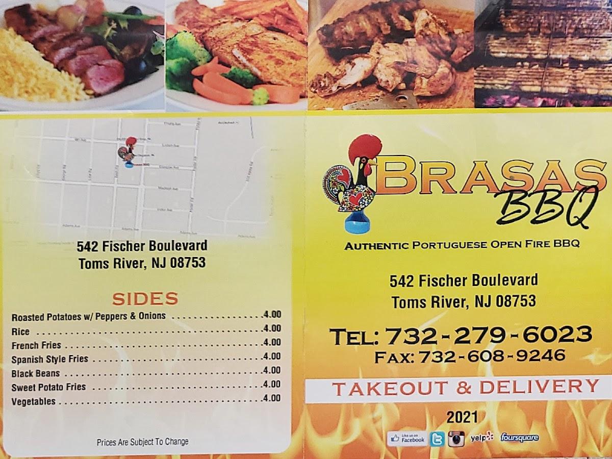 Menu at Brasas bbq, Toms River