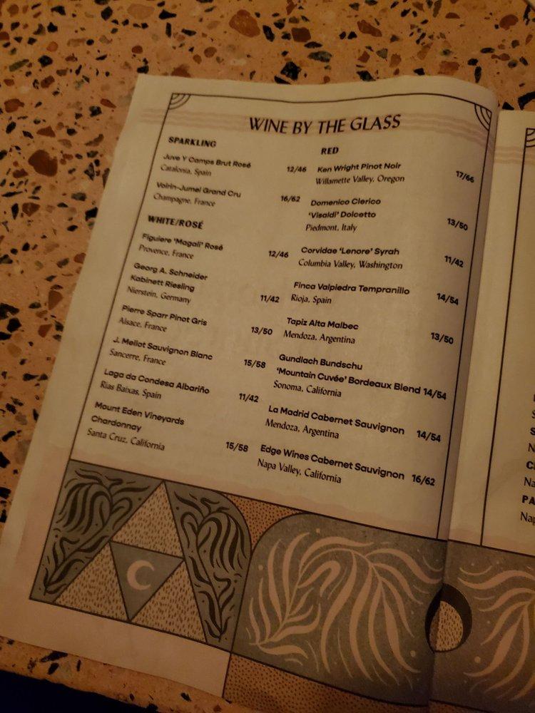Menu at Sunroom pub & bar, Orlando