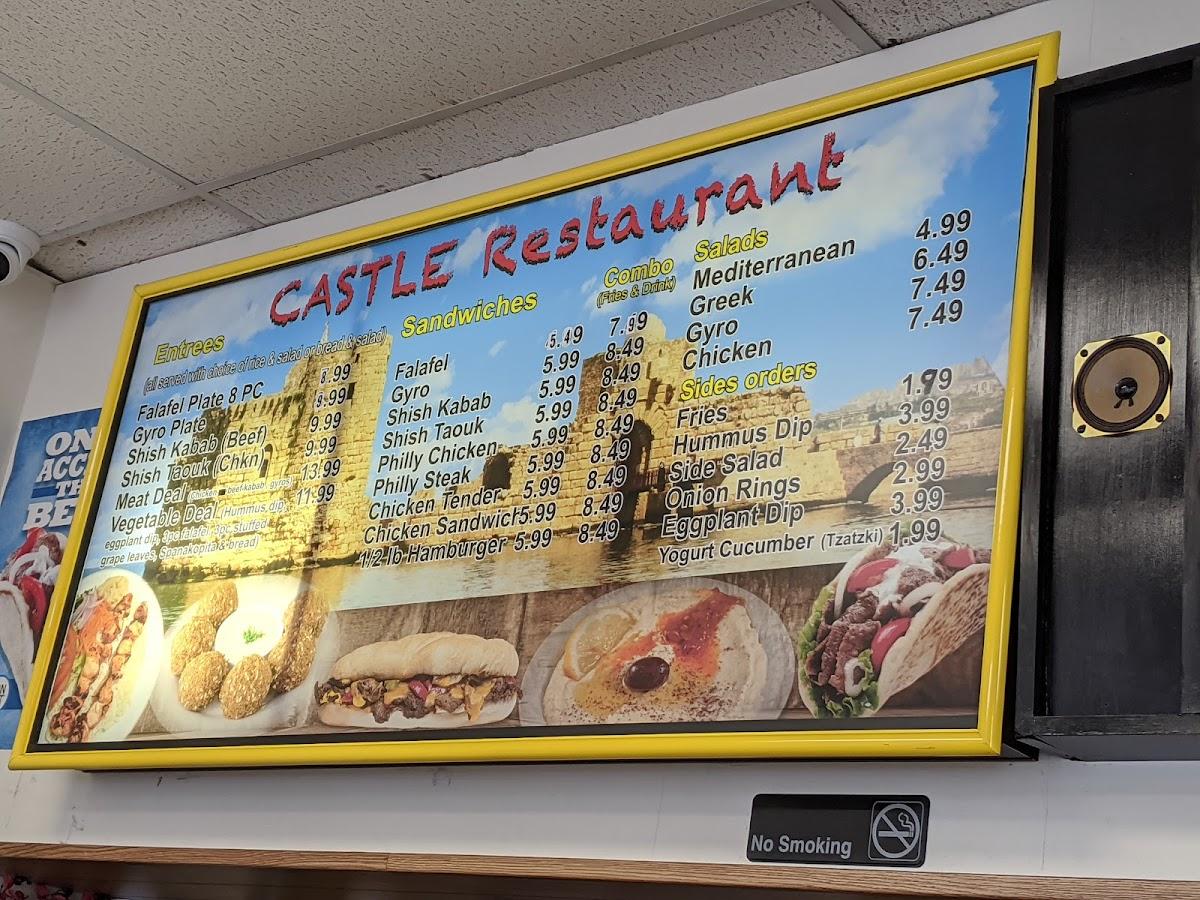 Menu at Castle Restaurant, Memphis
