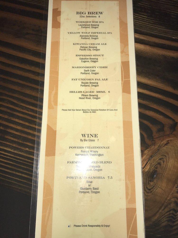 Menu at The Local Cow fast food, Gresham