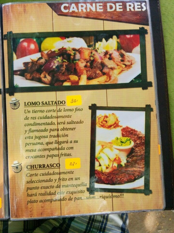 Carta de comida rápida El Rancho de Robertín, Huaral, Calle Morales ...