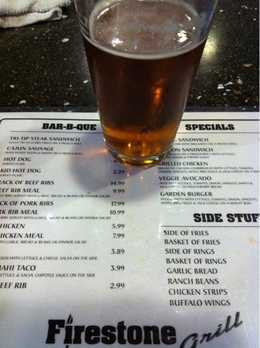 Menu at Firestone Grill BBQ, San Luis Obispo