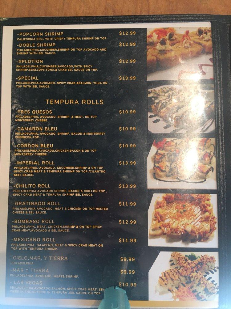 Menu at Imperial Sushi restaurant, Jurupa Valley