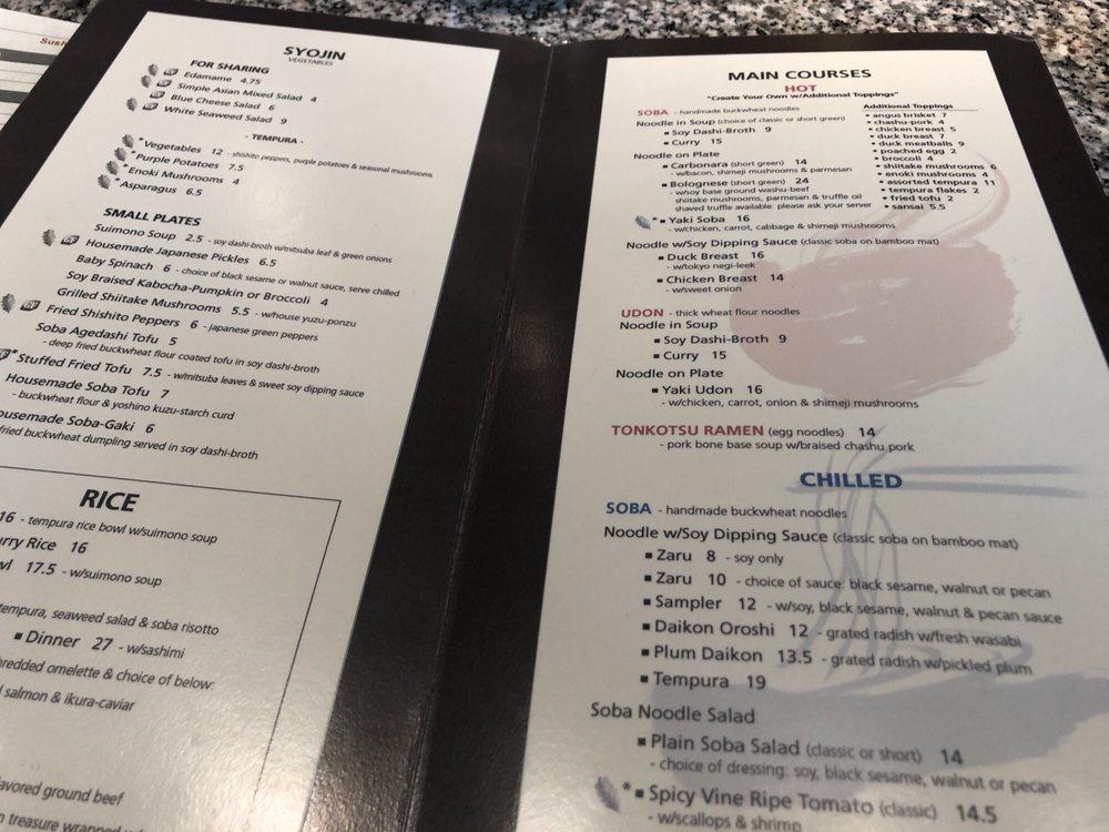 Menu at Tei-An pub & bar, Dallas