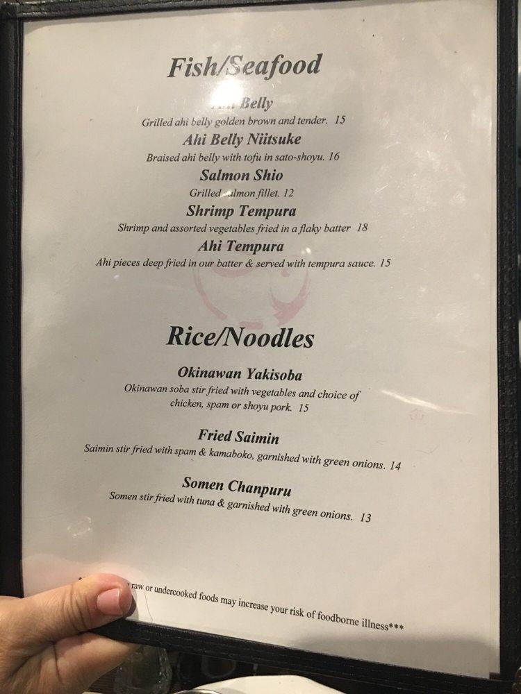Menu at Sakana Grill pub & bar, Honolulu