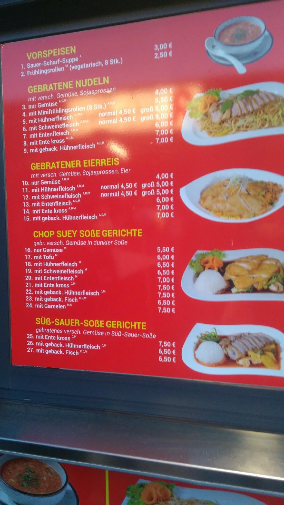 Speisekarte von Asia Imbiss restaurant, Senftenberg