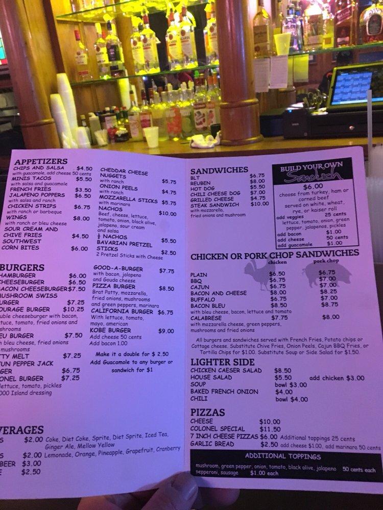 Menu at Colonel Hart's pub & bar, Wauwatosa