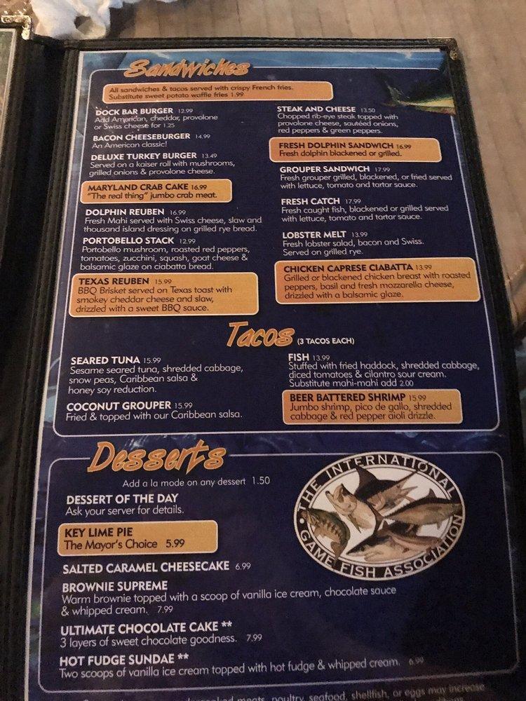 Menu at Two Georges at The Cove pub & bar, Deerfield Beach