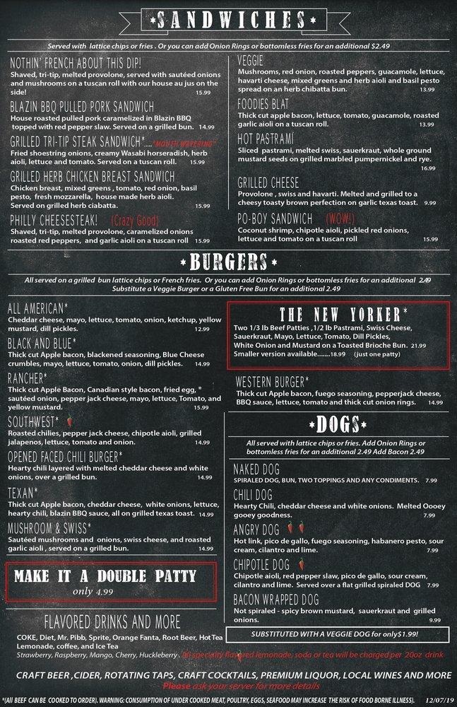 Menu at Foodies Too restaurant, Richland