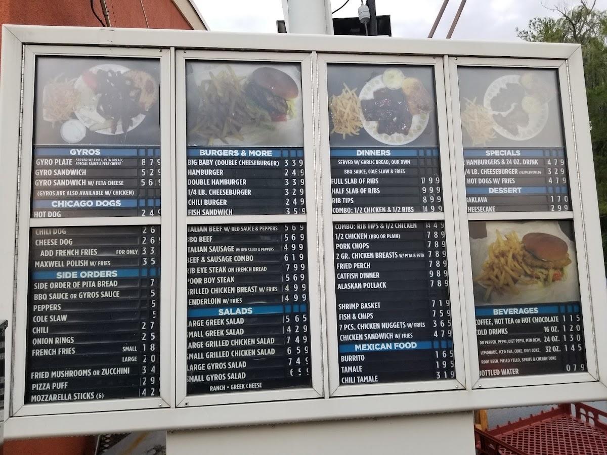 Menu at King Gyros restaurant, Plymouth
