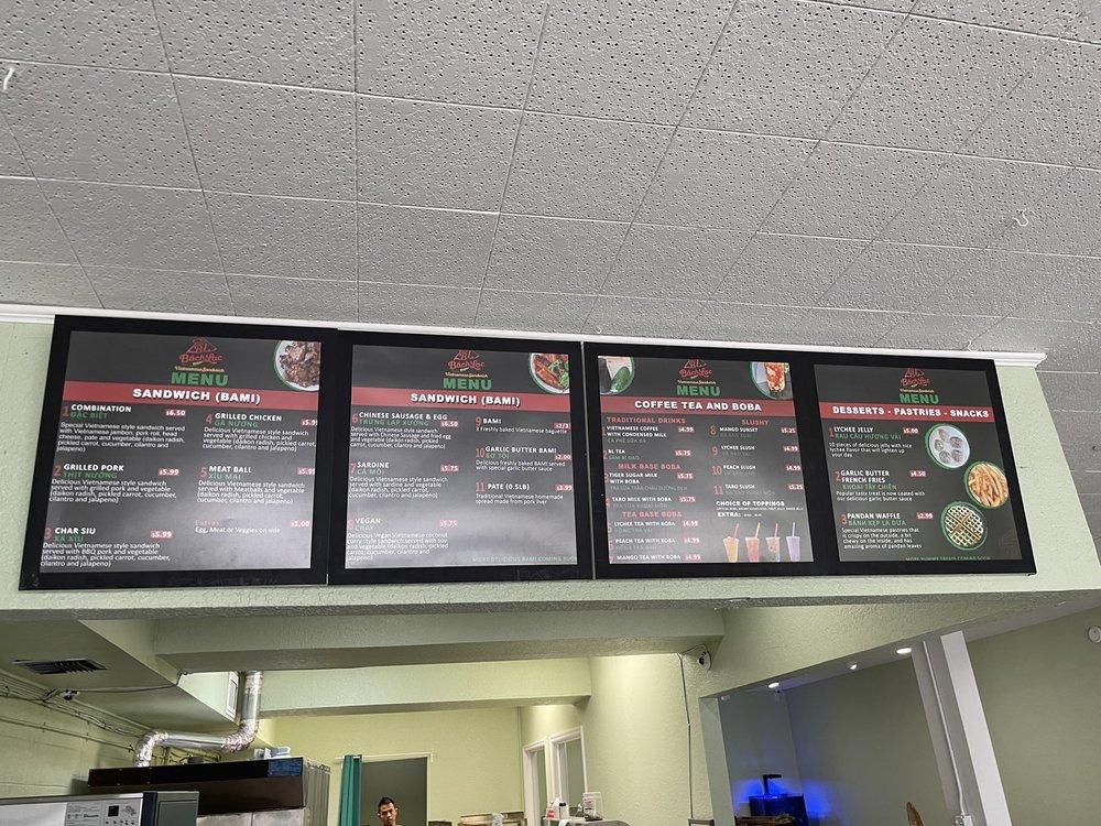 Menu at BL Sandwich fast food, Winter Haven