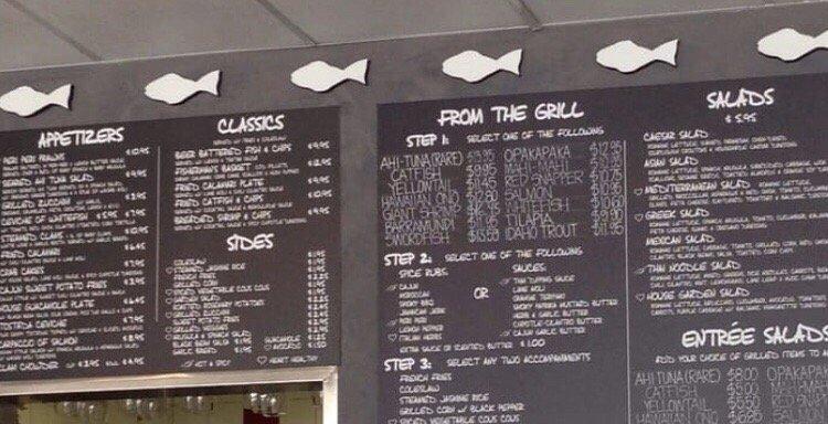 Menu at BlueSalt Fish Grill restaurant, Redondo Beach