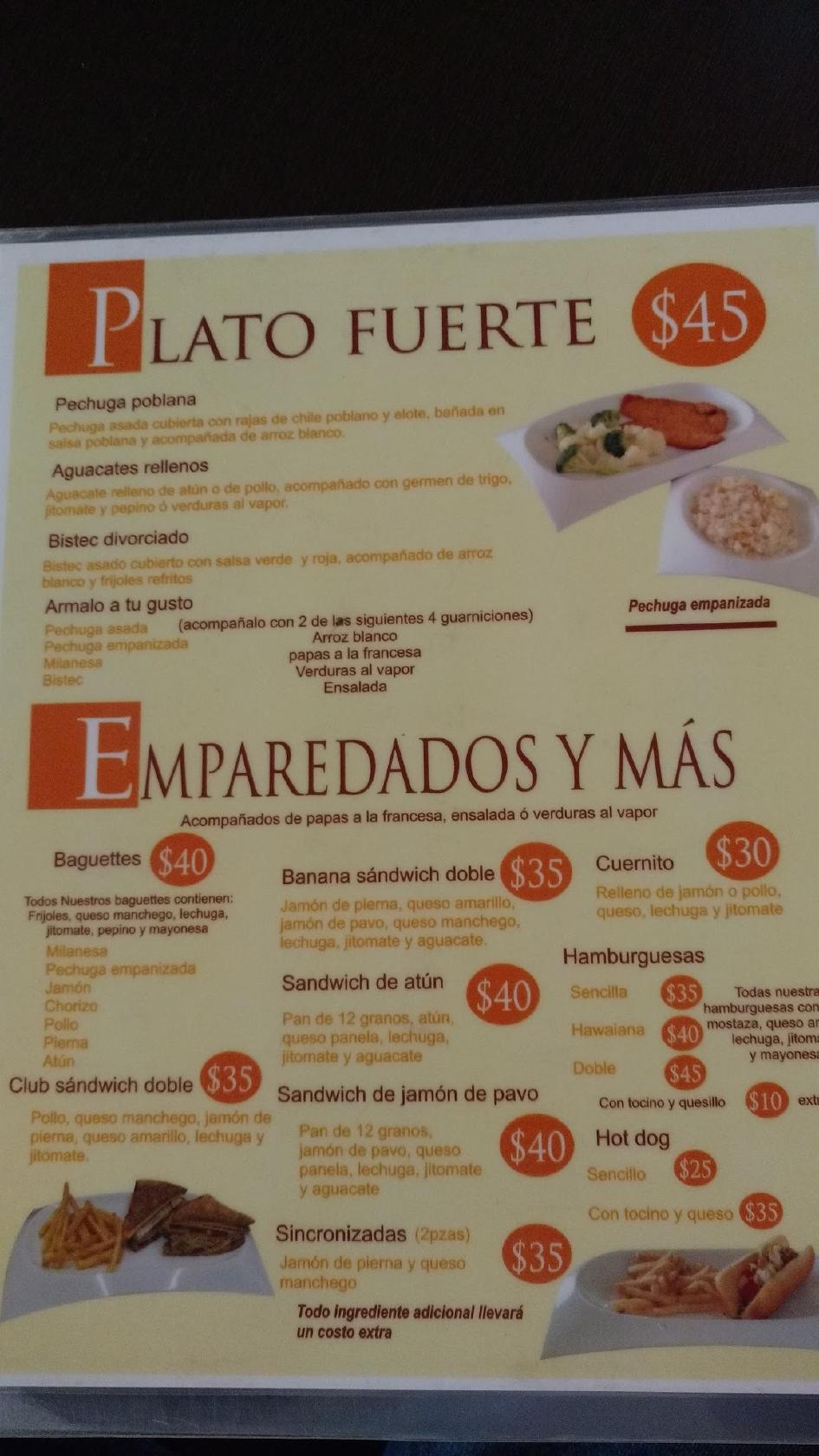 Menu at Coffee Shop Ruta 253 cafeteria, Mexico City