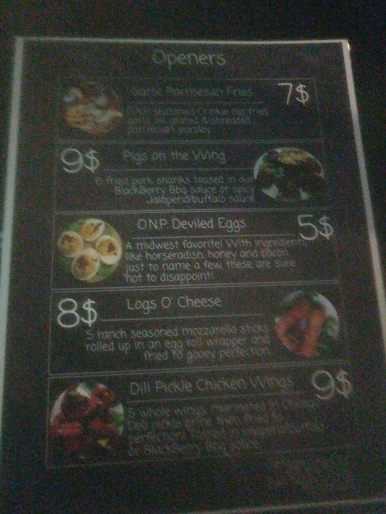Menu at Old Neighborhood Pub, Cedar Rapids