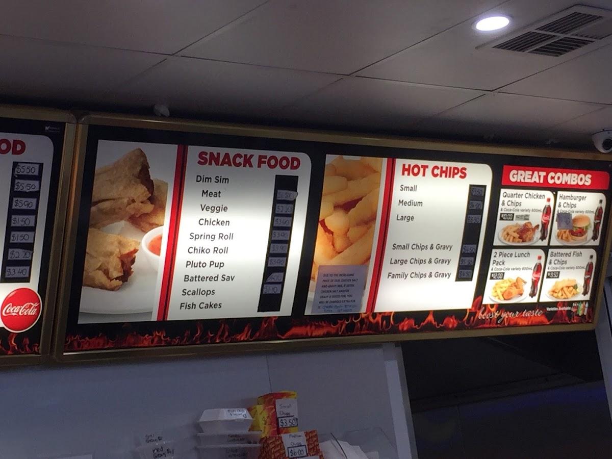 Menu at PJS Fast Foods, Young