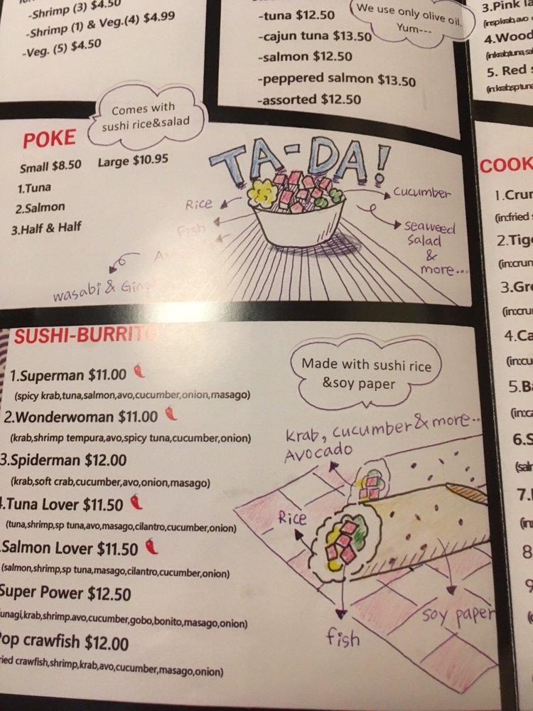 Menu at Sushi Box restaurant, Brea