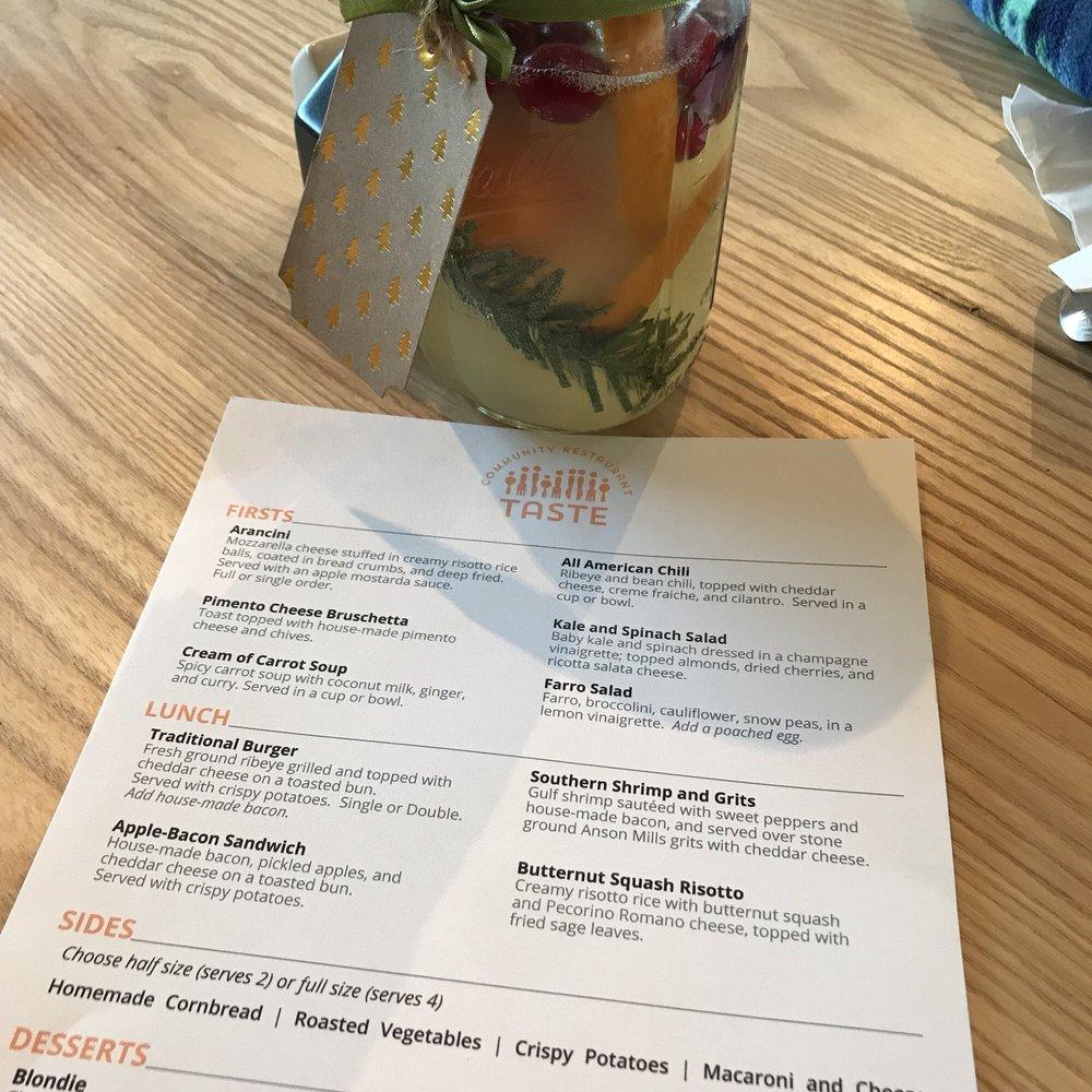 Menu at Taste Community Restaurant, Fort Worth