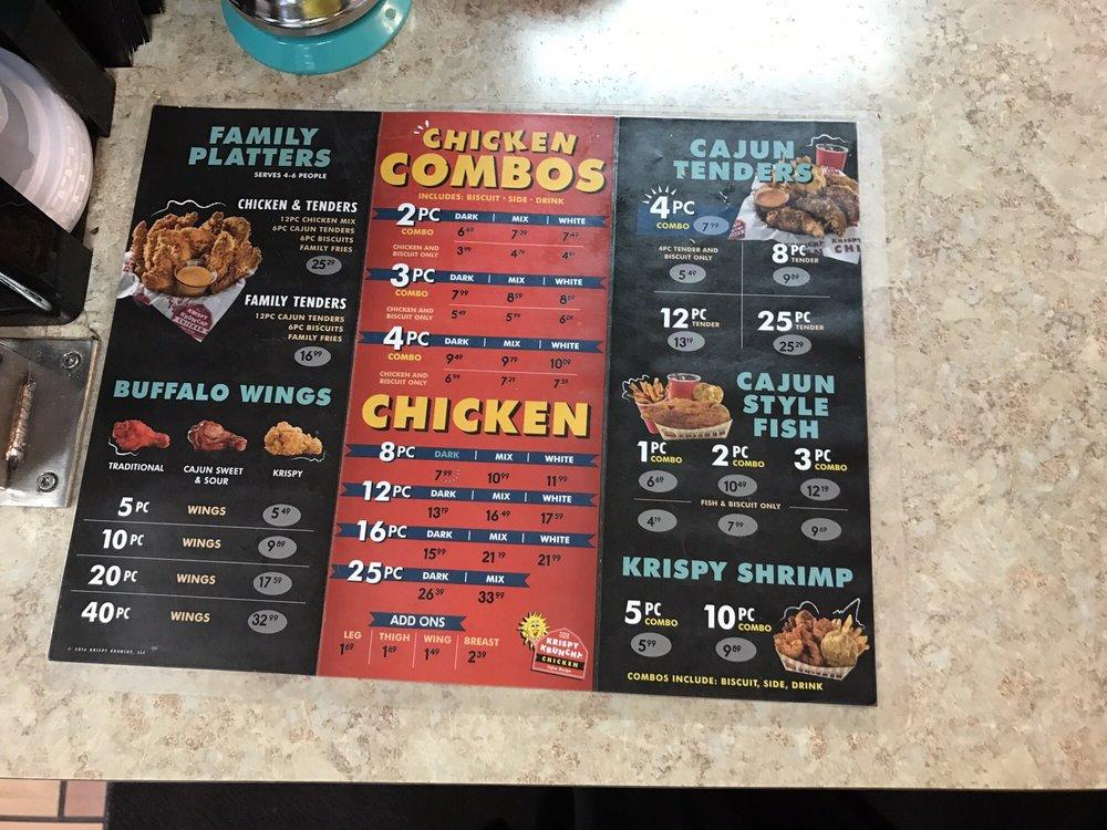 Menu at Chester's Chicken restaurant, Roselawn