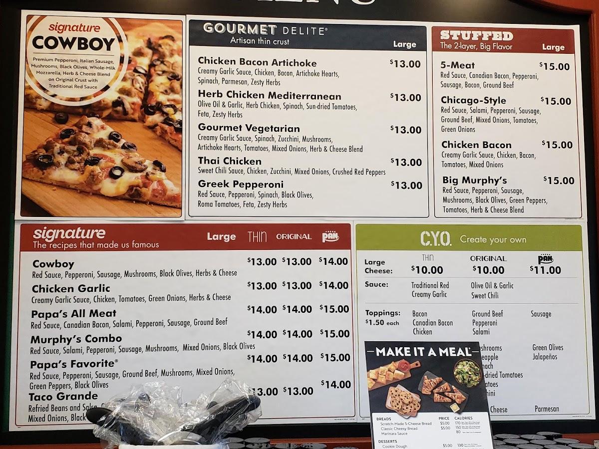 Menu at Papa Murphy's | Take 'N' Bake Pizza pizzeria, Cedar Rapids, 408 ...