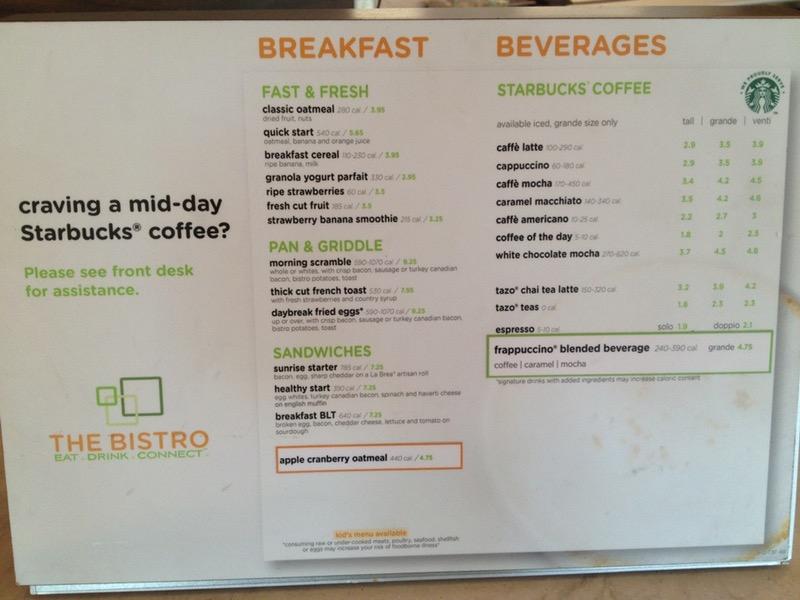 Menu at Courtyard CB Bistro Breakfast Buffet restaurant, Carolina Beach
