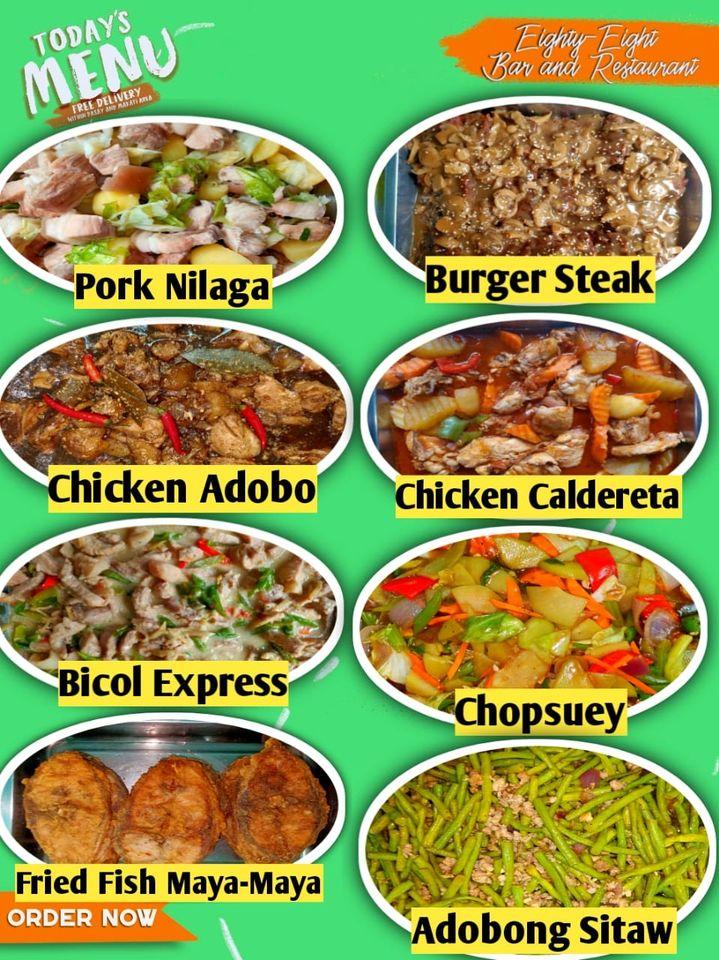 Menu at Eighty Eight Restaurant, Pasay