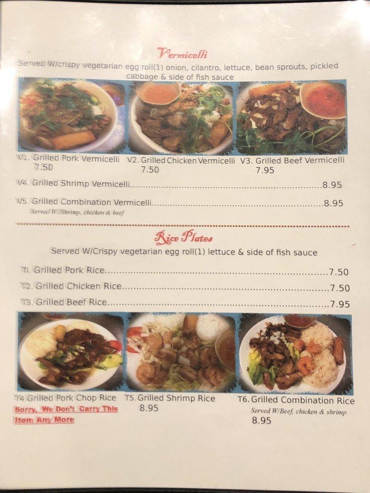 Menu at Everyday Vietnamese Cuisine restaurant, Chico