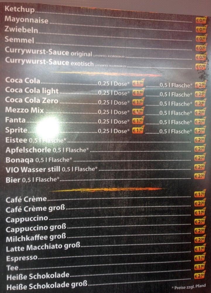 Menu at Imbiss grillbar, Munich