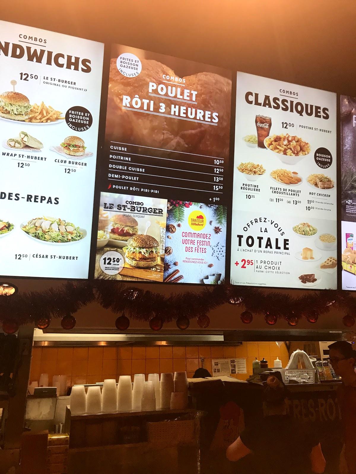 Menu at St-Hubert Express BBQ, Sept-Iles, Bd Laure