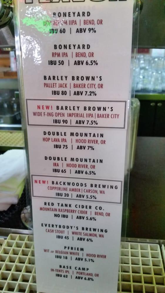 Menu at bridge city taproom pub & bar, Portland, 620 SE 122nd Ave