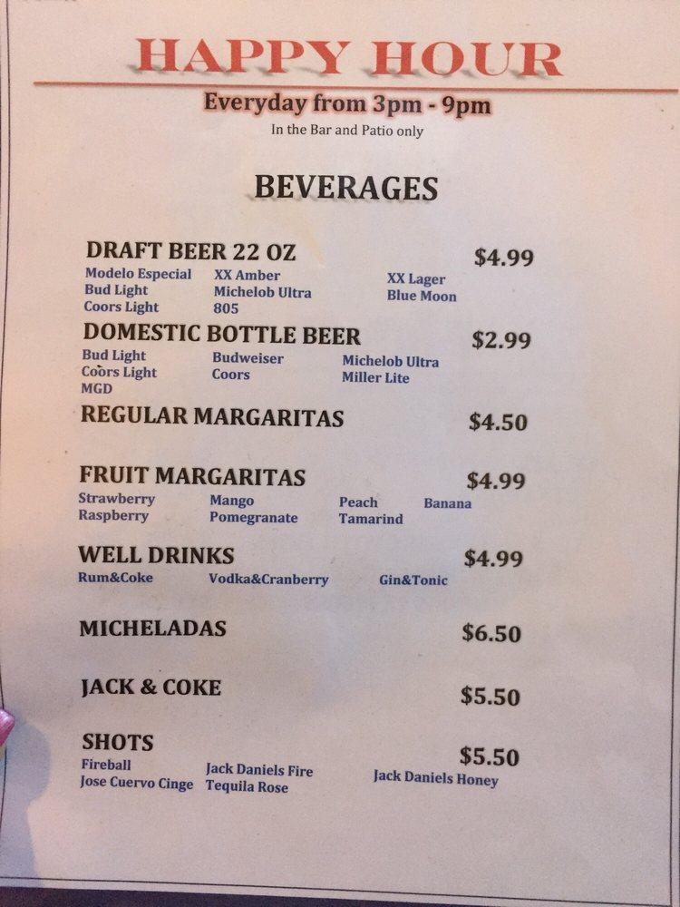 Menu at El Patron Bar and Grill, Bakersfield, Panama Ln
