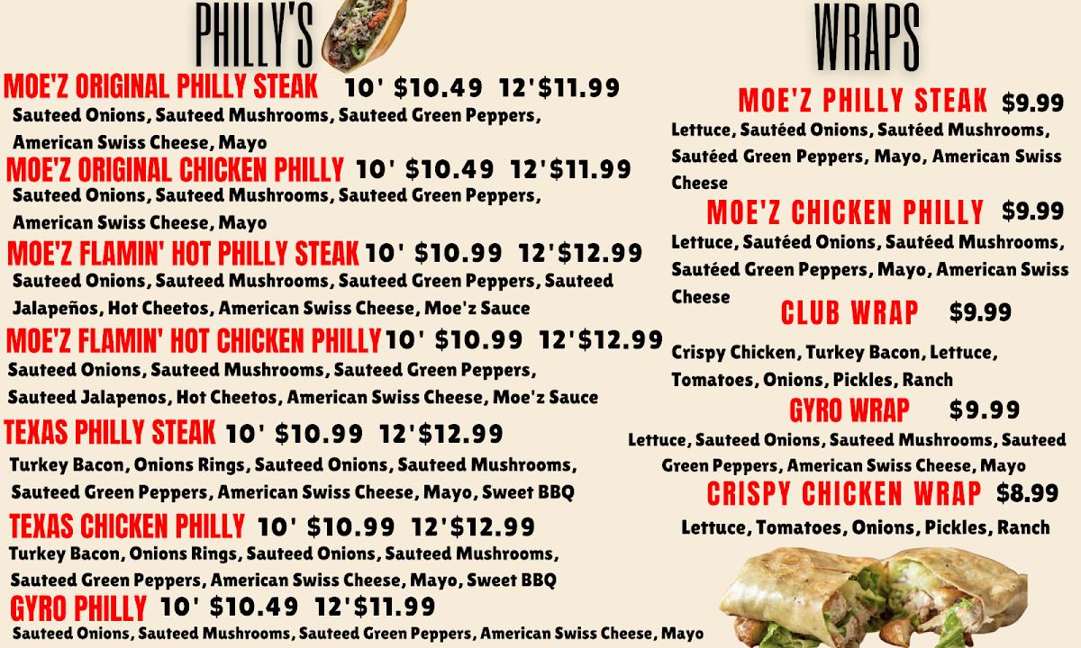 Menu at Sunoco Gas Station, Ann Arbor